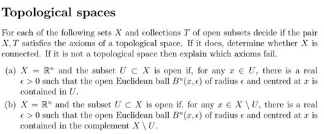 Solved Topological Spaces For Each Of The Following Sets X