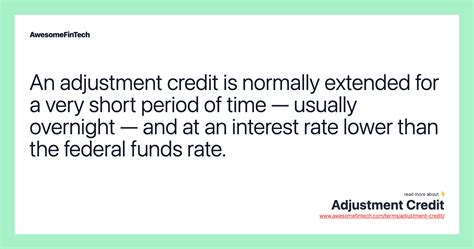 Adjustment Credit AwesomeFinTech Blog