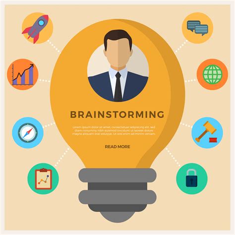 Flat Business Brainstorming Vector Illustration 203765 Vector Art At Vecteezy
