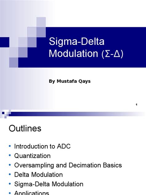 Sigma Delta Modulation Σ Δ Old Pdf Analog To Digital Converter Sampling Signal Processing