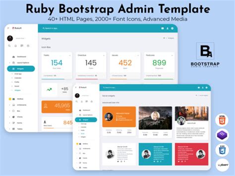 Ruby Bootstrap Admin Template Bootstrap Admin Template