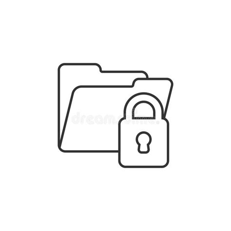 Files Folder Permission Icon In Flat Style Document Access Vector Illustration On Isolated