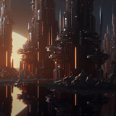 Premium Ai Image Futuristic City Scene With A Cityscape Cityscape