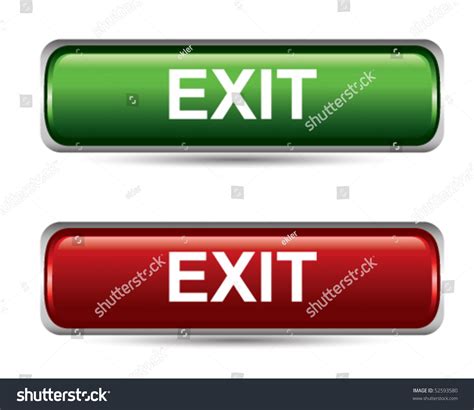 Exit Buttons Stock Vector Royalty Free 52593580 Shutterstock