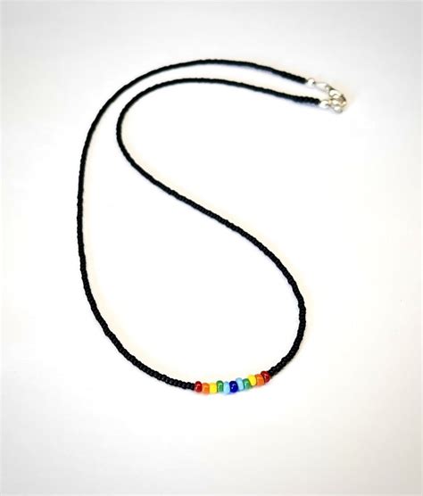 Teeny Tiny Seed Bead Minimalist Style Necklace Beaded Layering Necklace