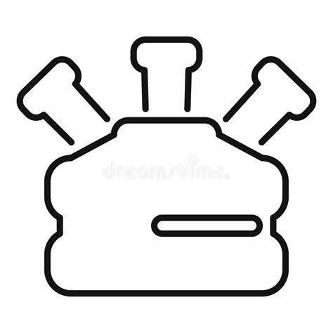 Car Engine Overheating Showing Low Coolant Level Warning Light Stock Vector Illustration Of