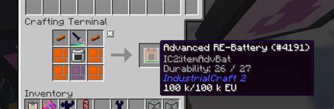 Crafting Advanced Re Battery Get You Charged One · Issue 13085