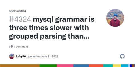 mysql grammar is three times slower with grouped parsing than