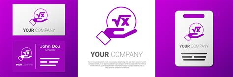 흰색 배경에 격리 된 X 글리프 아이콘의 로고 타입 사각형 루트 수식 로고 디자인 템플릿 요소입니다 벡터 0명에 대한 스톡 벡터