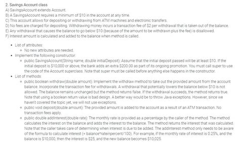 Solved Final Project Inheritance And Abstract Classes Chegg