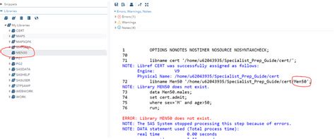 Solved Library Does Not Exist Error When Using Libname Sas Support Communities