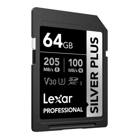 64 Gb Sd Card เอสดีการ์ด Lexar Professional Silver Plus Lsdsipl064g