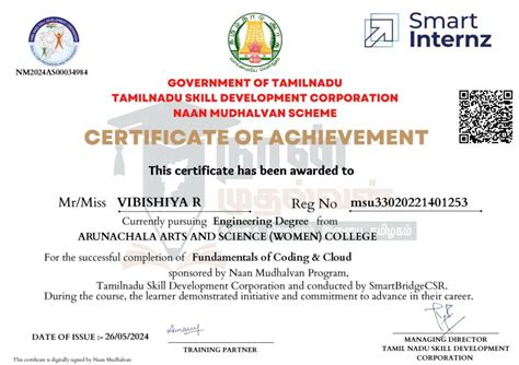 vibishiya r on linkedin naanmudhalvan coding cloudcomputing