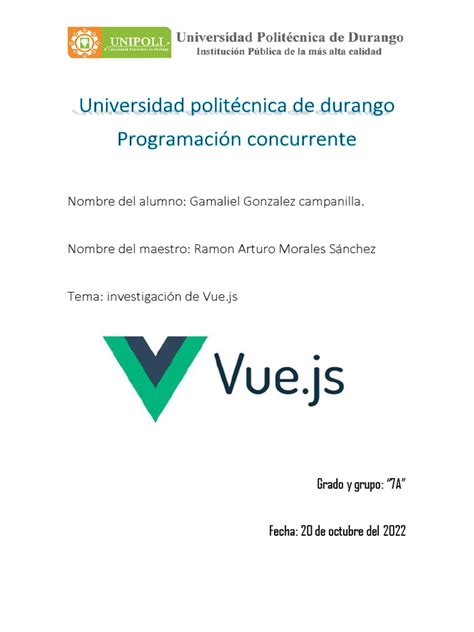 Investigación Sobre Las Características Y Métodos De Vuejs Pdf Script Java Marco De Software