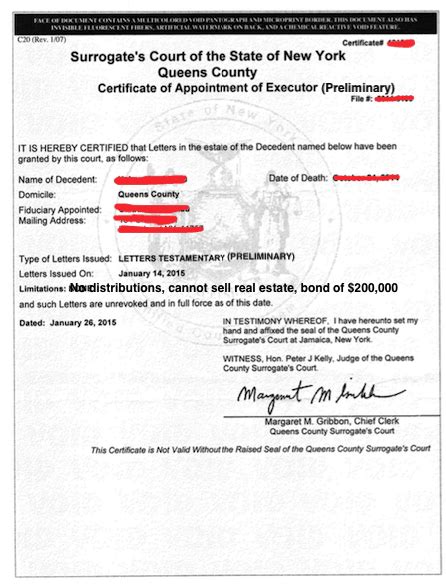 Preliminary Letters Testamentary In New York How Long Does It Take
