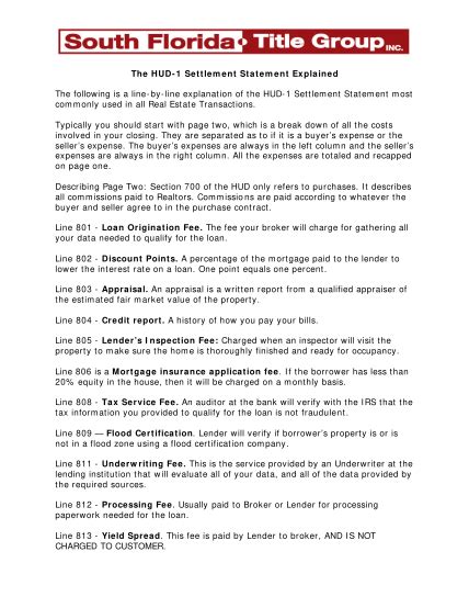 14 When Should I Receive The Hud 1 Settlement Statement Free To Edit Download And Print Cocodoc