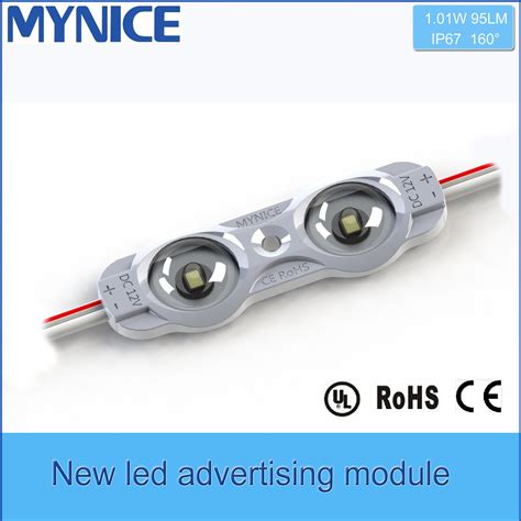 2X1w 95lm PC High Brightness Injection LED Module DC12V SMD2835 IP68 LED Module For Light Box