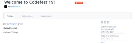 codefest 19 ctf writeups shreyansh singh
