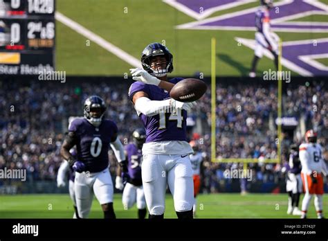 Baltimore Ravens Safety Kyle Hamilton 14 Celebrates His Interception