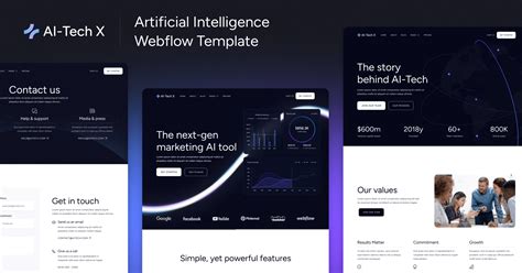 Ai And Ml Webflow Template Ai Tech X Brix Templates
