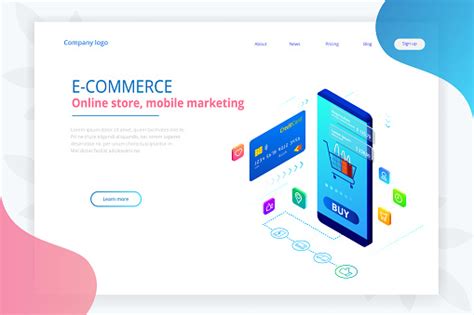 온라인 쇼핑 판매 소비주의 및 온라인 상점 아이소메트릭 스마트 스마트 폰 온라인 쇼핑 템플릿 모바일 마케팅 및 전자 상거래 벡터 일러스트레이션 개념에 대한 스톡 벡터 아트