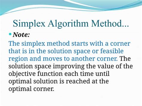 Chapter 2 Ii Simplex Method Of Solving Lpppptx