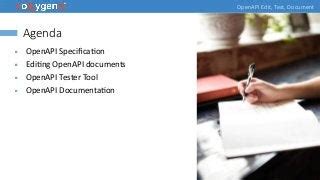 OpenAPI Editing Testing And Documenting PPT