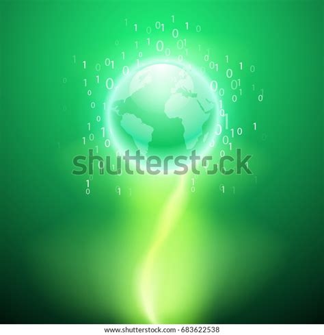 Stream Binary Code Globe Eps10 Vector Stock Vector Royalty Free 683622538 Shutterstock