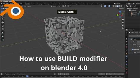 How To Use Build Modifier Blender 40 Tutorial Youtube