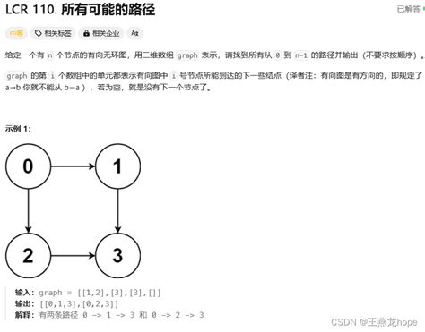 leetcode 所有可能的路径 图的遍历：深度优先和广度优先 查找无向图中全部路径 csdn博客
