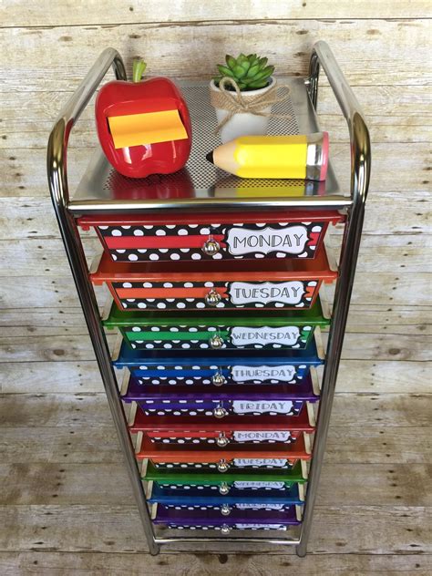 Teaching With Terhune Classroom Organization Storage Ideas 10 And 5 Drawer Rolling Cart