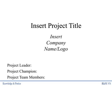 Six Sigma Report Template V2 2 Pptx