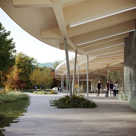 So Il Designs Massachusetts Museum With Undulating Clt Roof