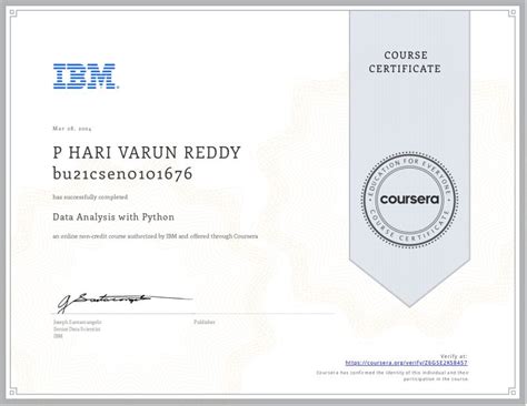 Excited To Share That Ive Completed The Ibm Data Analysis With Python
