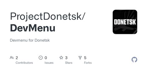 Github Projectdonetskdevmenu Devmenu For Donetsk