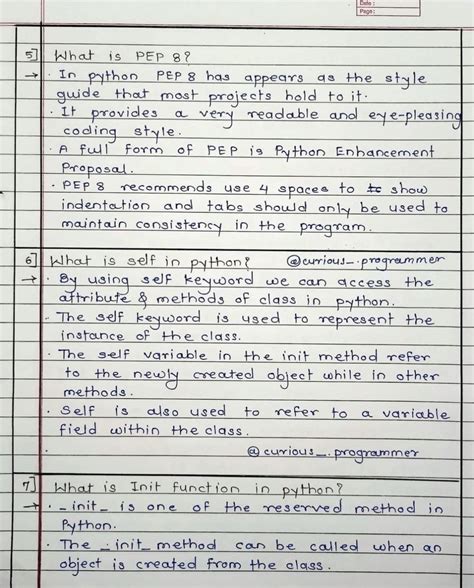 Python Interview Questions Handwritten Pdf El Primo