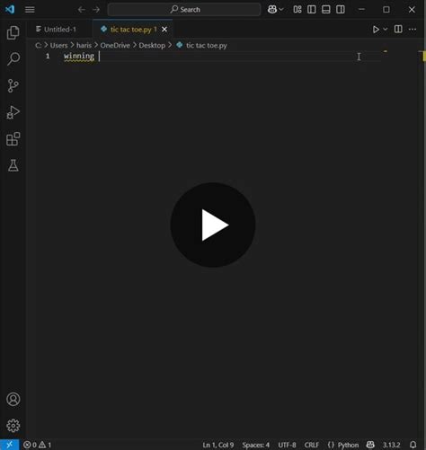 Python Tictactoe Internshipjourney Internpe Learningbydoing Hari Sri Lahari