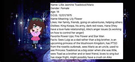 Smbss Oc Lillies Info By Sonatalemari On Deviantart