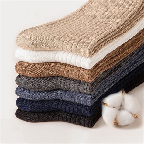 Ohs Somm9019 남성 순면 골지 양말 6컬레 세트 6p 겨울 중목 양말 온채널