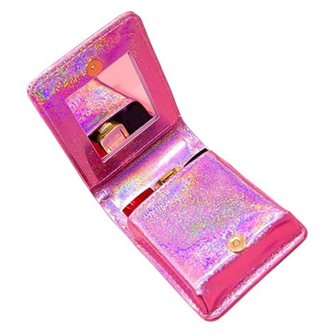 Lipstick Case Pu Leather Lipstick Lip Gloss Pouch Carrying Holds 4 Regular Sized Tubes Of