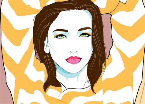 Patrick Nagel Style Art Glamour Girl Art Sexy Model Art Sexy