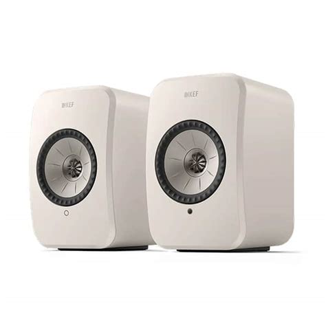 Kef Lsx Ii Lt Active Wireless Bookshelf Speakers Stone White Sight And Sound Galleria
