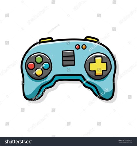 Game Controller Doodle Stock Vector Royalty Free 316678232