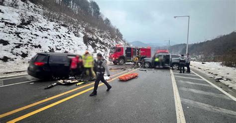 강원 횡성 중앙선 침범 사고2명 사망·1명 중상