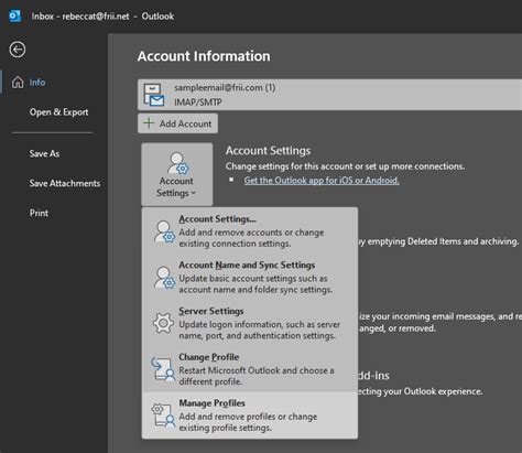 Office Outlook Setup Knowledgebase Front Range Digital Holdings Llc