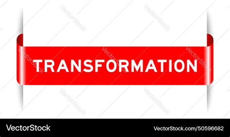 Red Color Inserted Label Banner With Word Vector Image