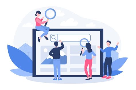 premium vector information retrieval concept people with magnifying