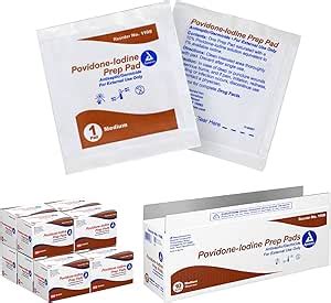 Dynarex 1108 Dynarex Povidone Iodine Prep Pads Case 10 Boxes Of 100