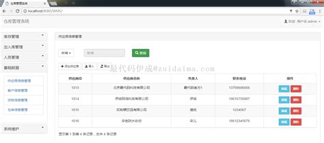 Spring MVC Mybatis Ehcache Apache Shiro Bootstrap整合开发java仓库管理系统源码 代码 最代码