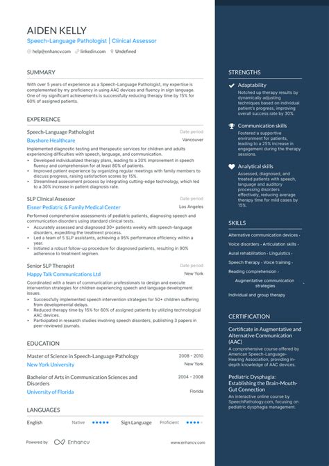 5 Slp Grad School Resume Examples And Guide For 2023